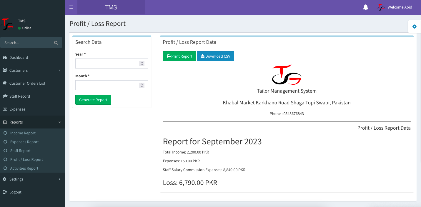 Best Tailor Shop Management System Software Online (TSMS)