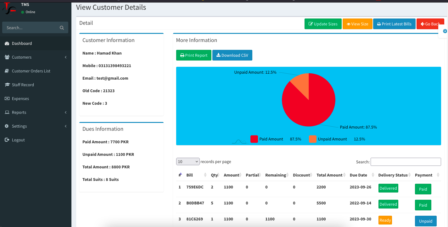 Best Tailor Shop Management System Software Online (TSMS)